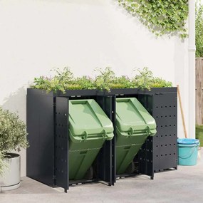 Úložný box na 3 popelnice Antracit 204 x 77,5 x 121,5 cm 3394744