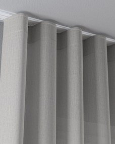 Záclona na řasící pásce Wave barva béžová látka poloprůhledná, pletený vzor