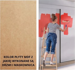 Posuvné dveře s krycí lištou do malowania / tapetowania PAINTER 60