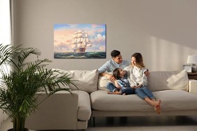 Obraz Plachetnice V Moři Nedostatek Nedostatek Přírodní plátno 90x60