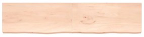 Petromila Nástěnná police 220x50x(2-6) cm neošetřené masivní dubové dřevo