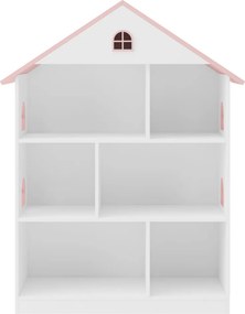 Dětská knihovna, bílá/růžová, MAISON TYP 1