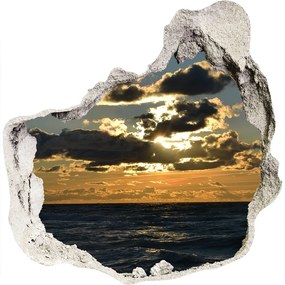 Wallmuralia Nálepka fototapeta 3D Západ slunce na moři 75x75 cm