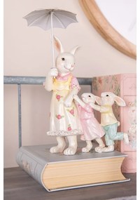 Modrý úložný box s květy ve tvaru knihy Book Van - 17*14*5 cm