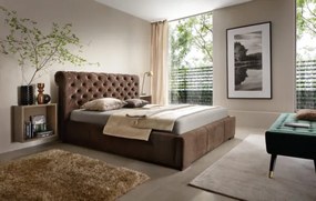 Čalouněná postel Manston 140 X 200, hnědá Vogue