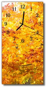 Skleněné hodiny vertikální Příroda podzim zlato