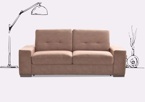 KANAPE Luxusní pohovka s matrací California Provedení: křeslo rozkládací, Vzorník látek: tekno fibra 12 light pink