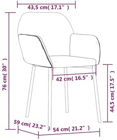 Jídelní židle 2 ks světle šedé samet,  344701