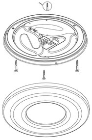 Eglo 96026 - LED stropní svítidlo CAPASSO 1 LED/24W/230V