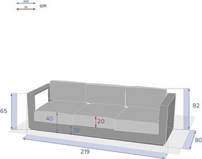 Hliníková sestava pro 5 osob MADRID NEW (antracit)