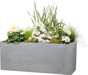 Scheurich Dlouhá nádoba »Cube Box«, plastová, čtvercová. (Stony Grey, Länge 60 cm)