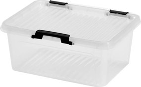 Box s víkem, 40 × 30 × 17 cm, 11,3 l, transparentní