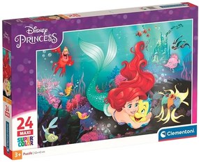Clementoni - Puzzle 24 Disney princezny: Malá mořská víla MAXI