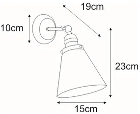 Nástěnné svítidlo K-8037-1 z řady SAMANTA