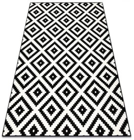 Kusový koberec BCF Morad RUTA Romby Geometrický černý krémový Rozměr: 200x300 cm