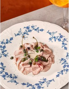 Bílý/modrý porcelánový talíř ø 27,5 cm Retro – BonBistro