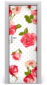 Samolepící fototapeta na dveře divoká růže 75x205 cm