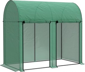 Skleník Outsunny 2 m² pro rajčata 2 x 1,78 m 2 rolovací zipové dveře ocel s vysokou hustotou PE 140 g/m² UV ochrana