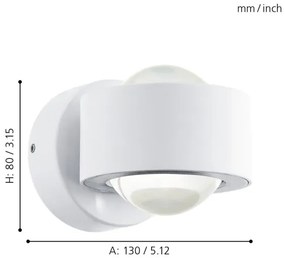 Eglo 96048 - LED nástěnné svítidlo ONO 2 2xLED/2,5W/230V