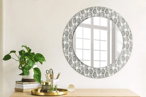 Kulaté zrcadlo s dekorem Ananas fi 50 cm