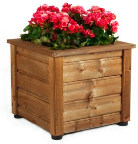Dřevěný květináč KVADRANT 43x43x70 cm