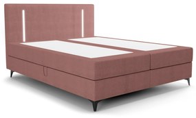 Jednolůžková postel 120 cm Ortega Comfort (terakota) (s roštem a matrací, s úl. prostorem) (s LED osvětlením). 1082707