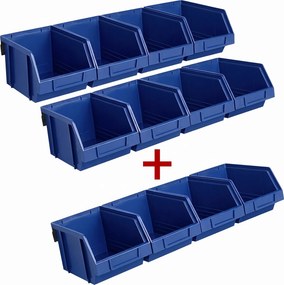 Sada lišty s boxy 2+1 ZDARMA, velké boxy, modrá