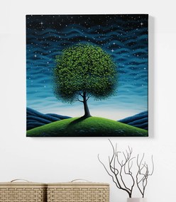 Obraz na plátně - Strom života hvězdy nablízku FeelHappy.cz Velikost obrazu: 100 x 100 cm