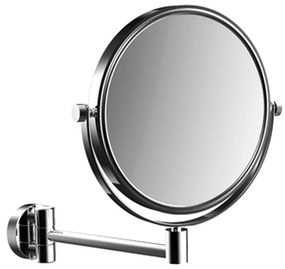 Emco Cosmetic mirrors Pure - Nástěnné kulaté holící a kosmetické zrcadlo, výškově nastavitelné, Ø 200 mm, 3 násobné zvětšování, chrom 109400108