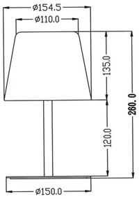 Lucide 13815/02/99 - LED RGBW Stmívatelná stolní lampa RIO LED/1,8W/3,7V černá
