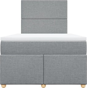 Box spring postel s matrací světle šedá 120 x 200 cm textil 3293540