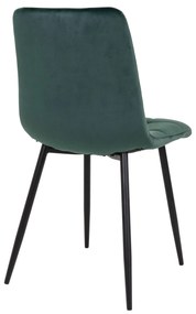 Nordic Experience Sametová jídelní židle Meno tmavě zelená/černá