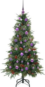 Umělý Skládací Vánoční Strom s stojanem Zelená 150 cm PE a PVC 3397412