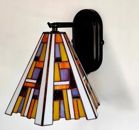 Nástěnná lampa vitráž Kosmos 23 cm