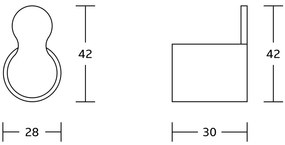 Mexen Base, držák na ručník, 1-háček, chromová, 7018235-00