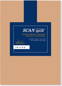 SCANquilt napínací prostěradlo JERSEY ELASTIC LYCRA písková 180 x 200 cm