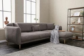 HANAH HOME Rohová pohovka SIMENA šedá pravá 266 cm 825BLC2834