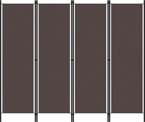4dílný paraván hnědý 200 x 180 cm 320720