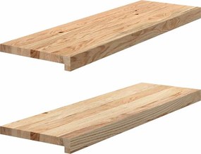Nášlapy na schody 2 ks neošetřené 80x25x2 cm masivní dub 3283773