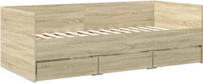 Válenda se zásuvkami bez matrace dub sonoma 100 x 200 cm 3280813