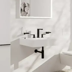 Hansgrohe - Umyvadlová baterie s výpustí Push-Open, 3-otvorová instala