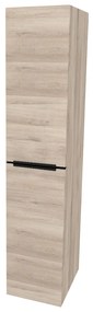 Mereo Mereo, Mailo, koupelnová skříňka vysoká 170 cm, černé madlo, Multidecor, CN594LPBDKRS