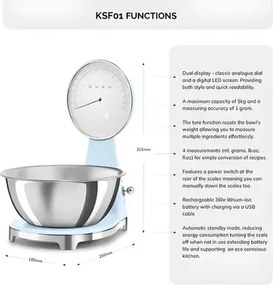 Smeg KSF01PBWW / Kuchyňská váha