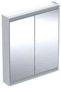 Geberit ONE - Zrcadlová skříňka s LED osvětlením, 75x90x15 cm, 2 dvířka, bílá 505.812.00.2