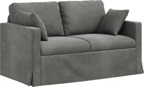 Set pohovek 2 ks Tmavě šedá samet 3407508