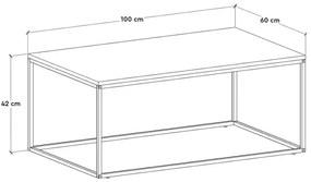 Konferenční stolek 42x100 cm hnědá