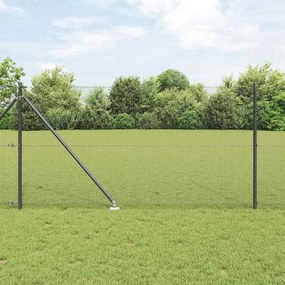 Svařované drátěné ploty s hroty 25 x 1 m Ocel potažená PVC Šedá 3352199