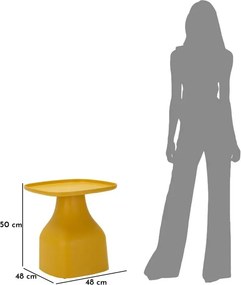 Konferenční stolek Gea 50 cm žlutý