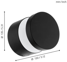 Eglo 97303 - LED Venkovní nástěnné svítidlo MELZO LED/11W/230V černá IP44