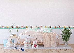 Dětská samolepící bordura na zeď Tlapková Patrola Buď Šťastný | 5 m x 13.8 cm | DWBD8002